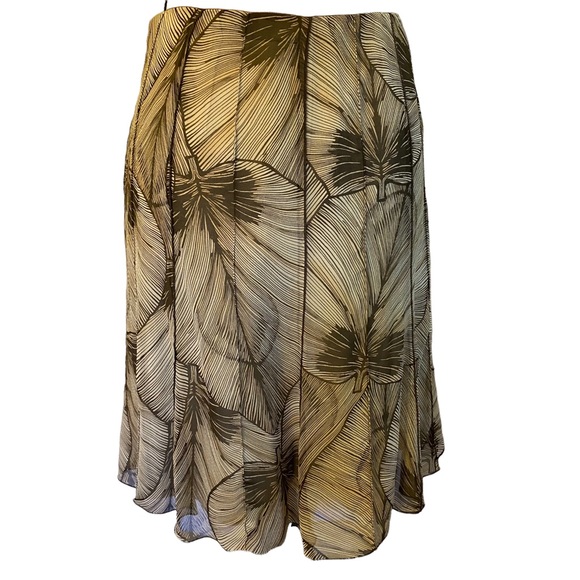 Shin Choi | Skirts | Shin Choi 6 Silk Skirt With Chiffon Overlay Side ...